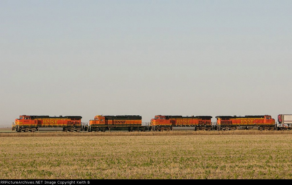 BNSF 4427 6719 5057 and 4874